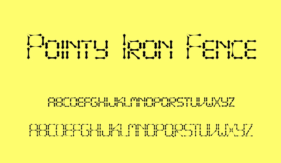 Pointy Iron Fence free font