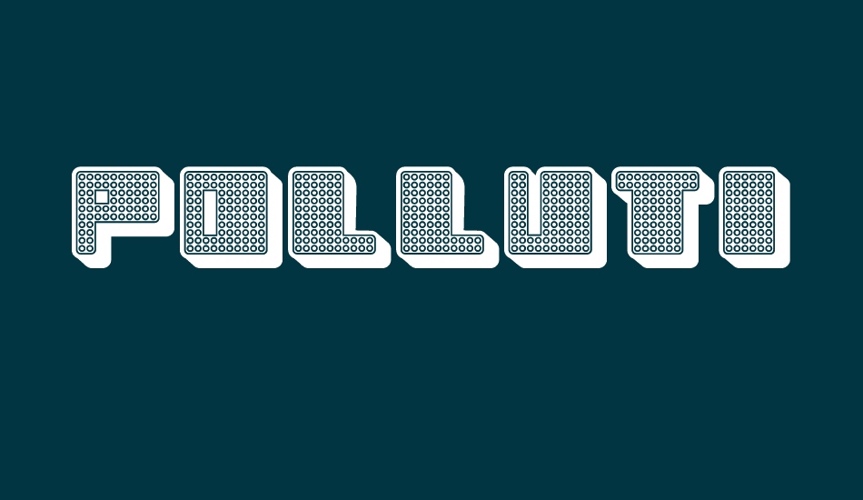 Pollution free font
