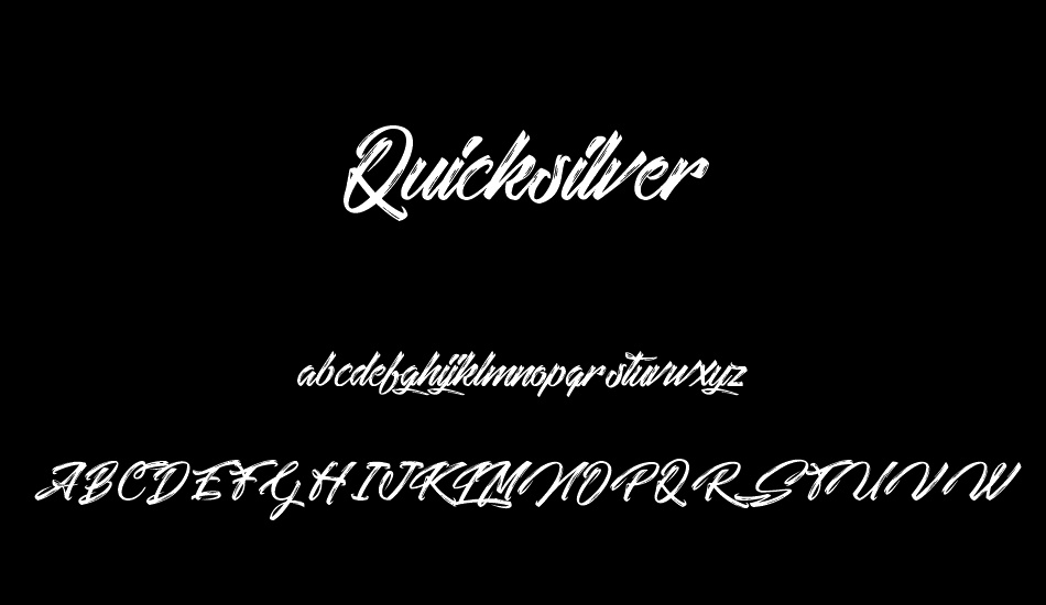 Quicksilver free font