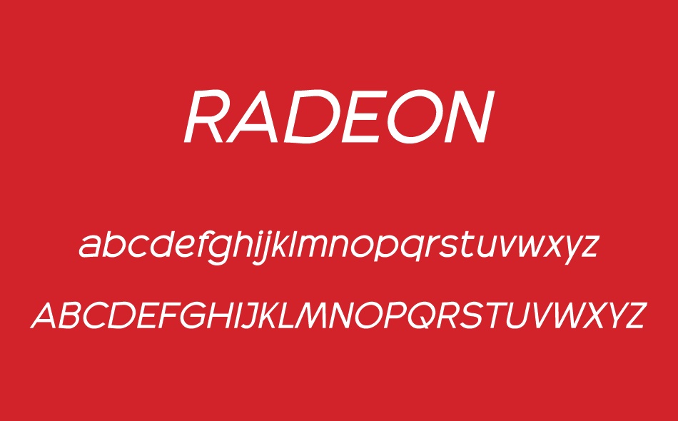 Radeon free font
