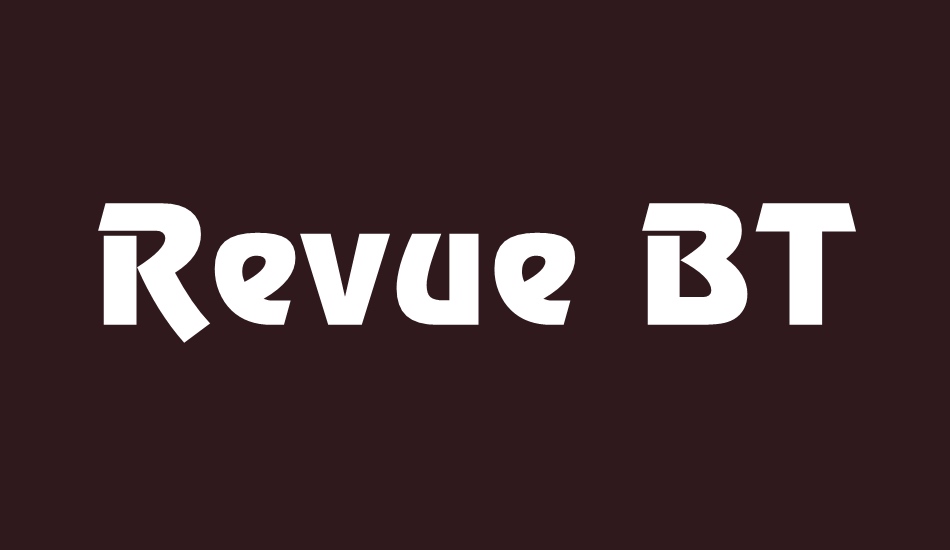 Revue BT free font