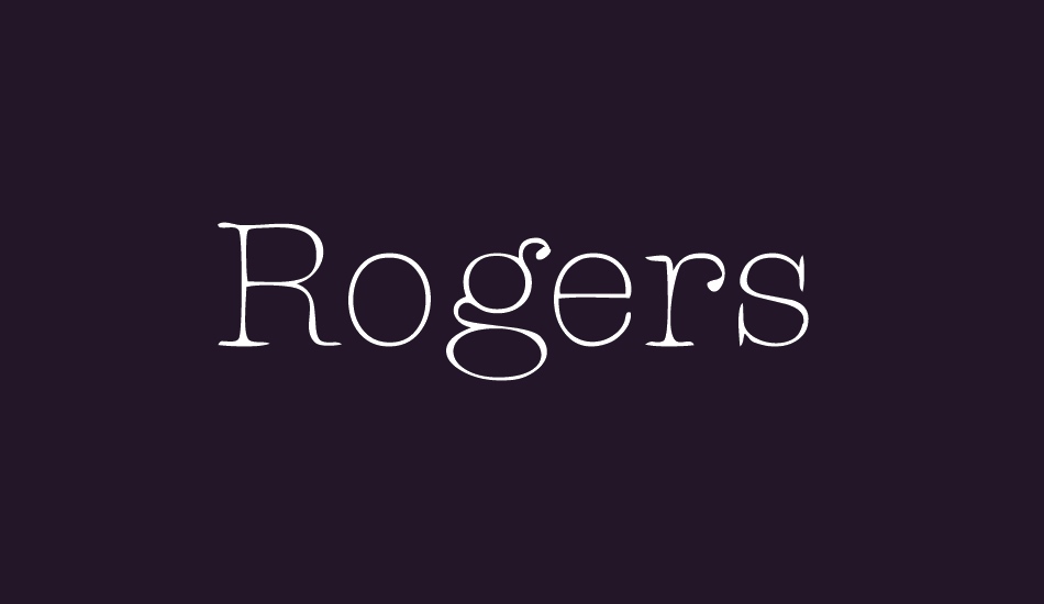 Roger's Typewriter free font