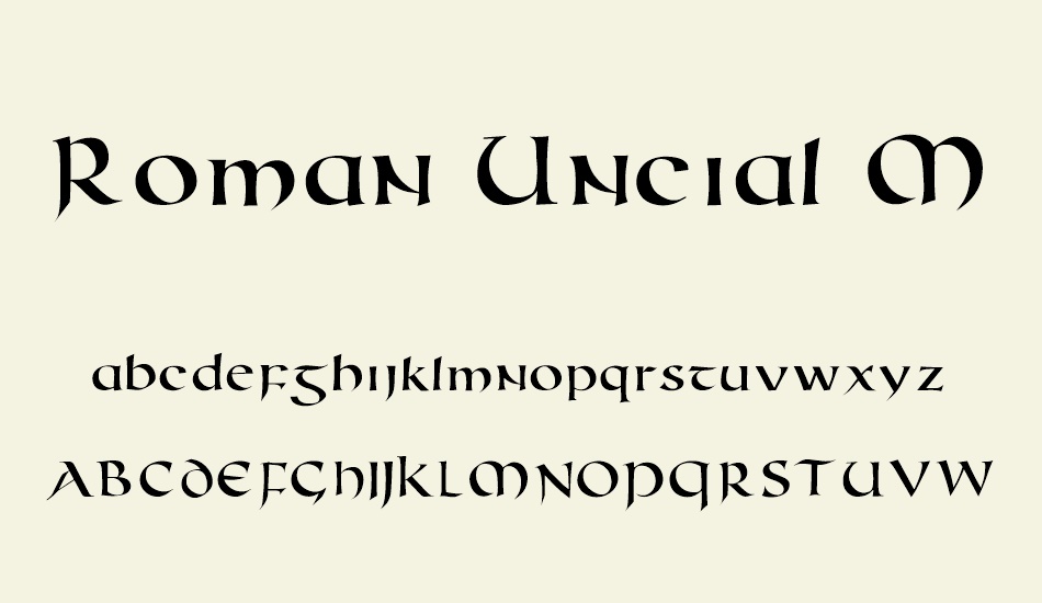Roman Uncial Modern Font free font