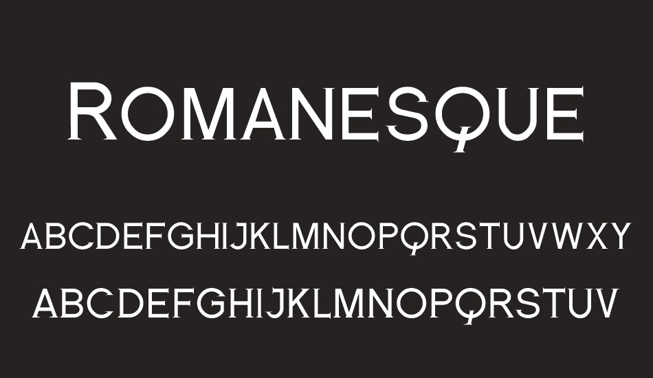Romanesque Serif free font