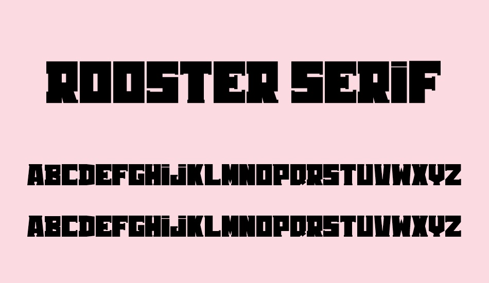 Rooster Serif free font