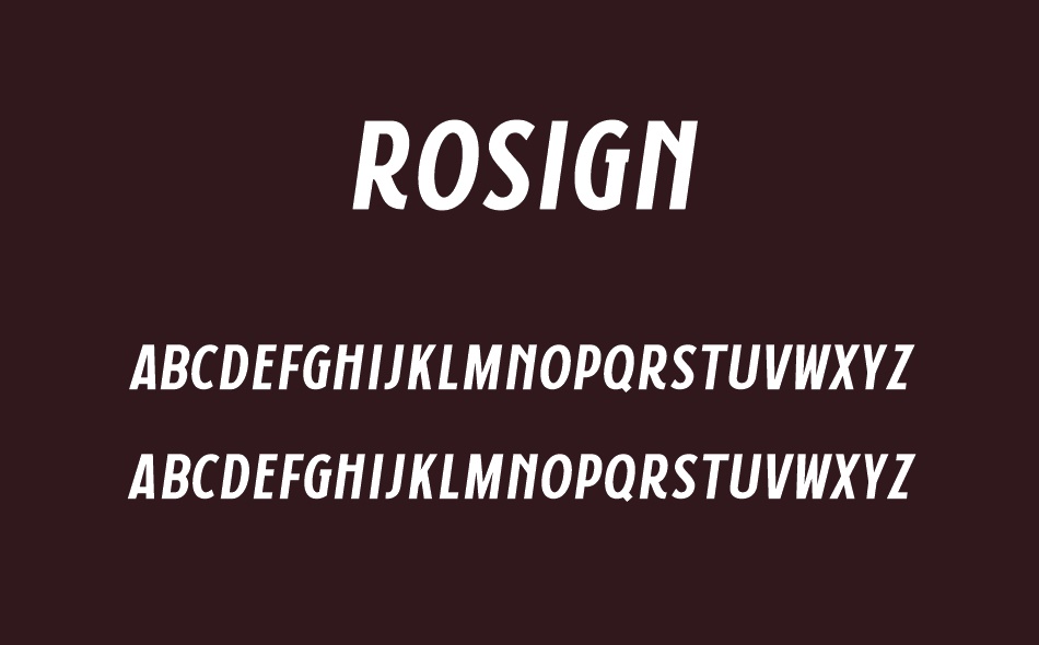 Rosign free font