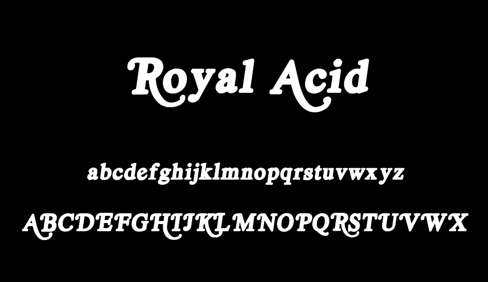 Royal Acidbath free font