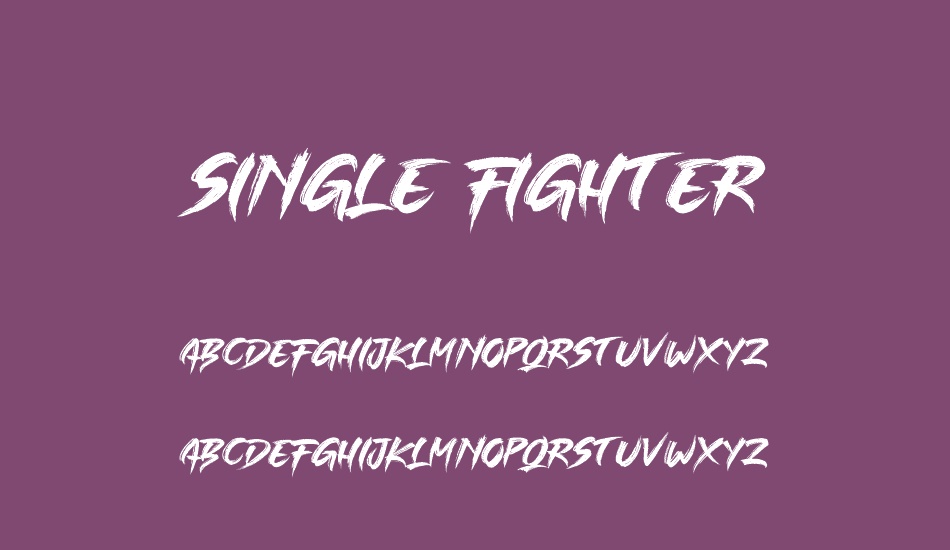 Single Fighter free font