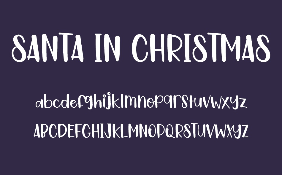 Santa In Christmas free font