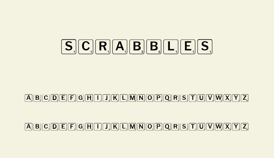Scrabbles free font