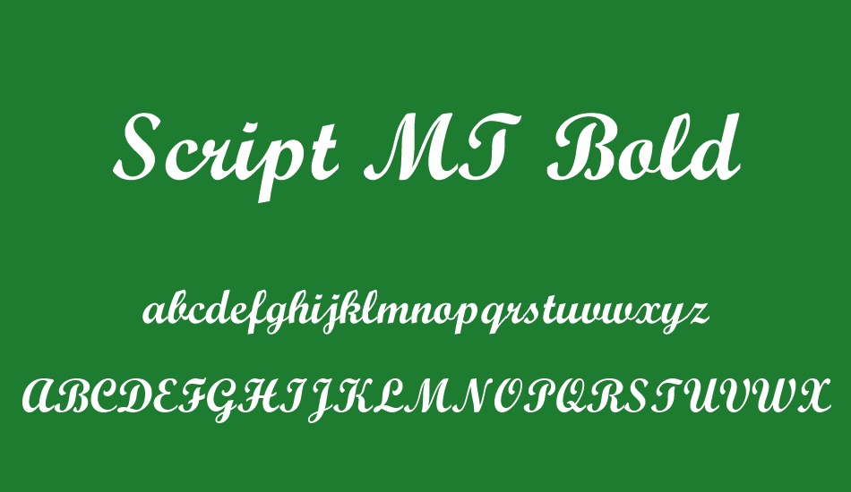 Script MT Bold Free Font