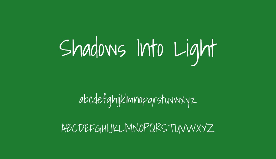 Shadows Into Light free font