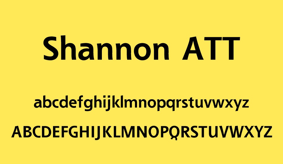 Shannon ATT free font