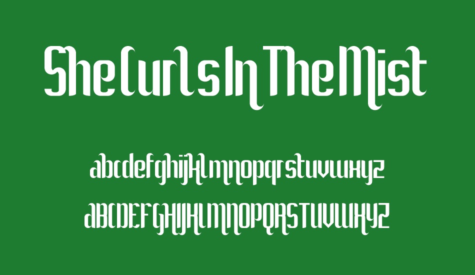 She Curls In The Mist free font