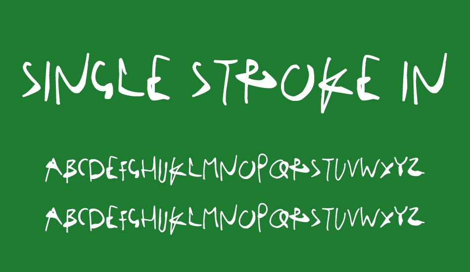 Single Stroke Inks free font