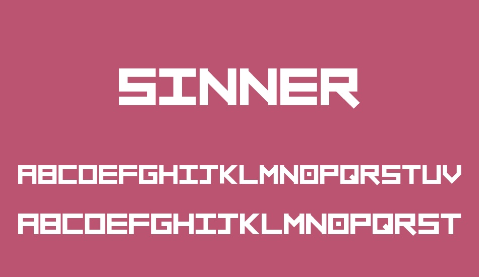 Sinner free font