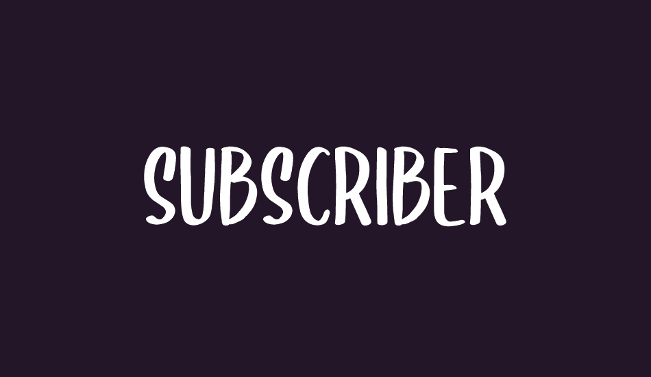 Subscriber free font