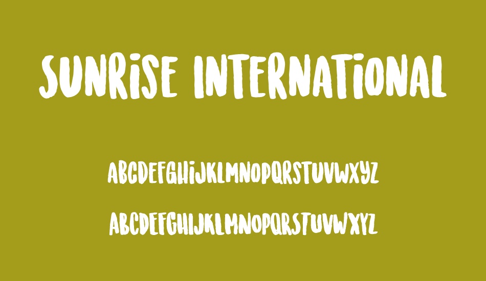 Sunrise International free font