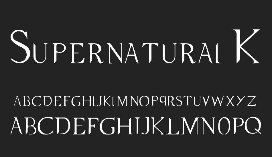 Supernatural Knight free font
