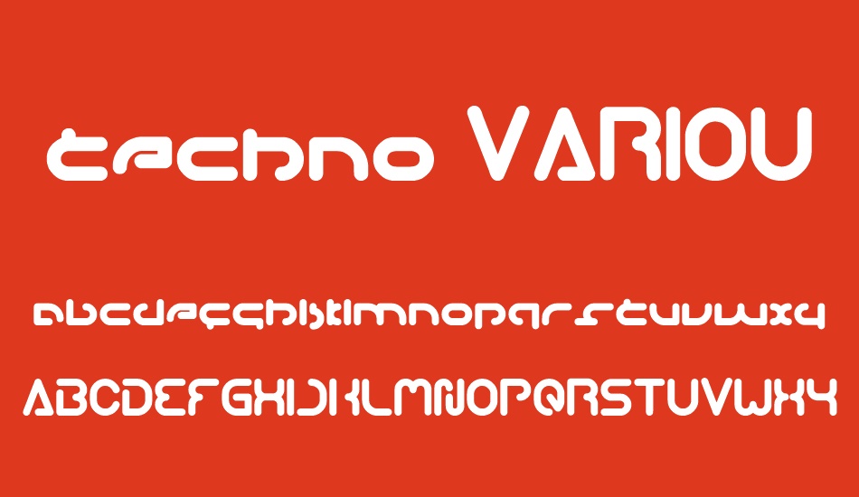 Techno Various free font
