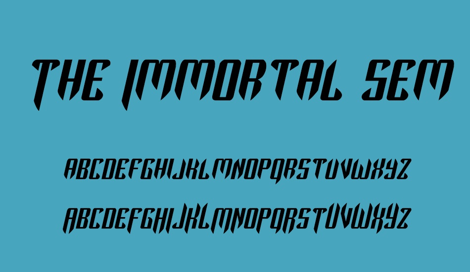 The Immortal free font