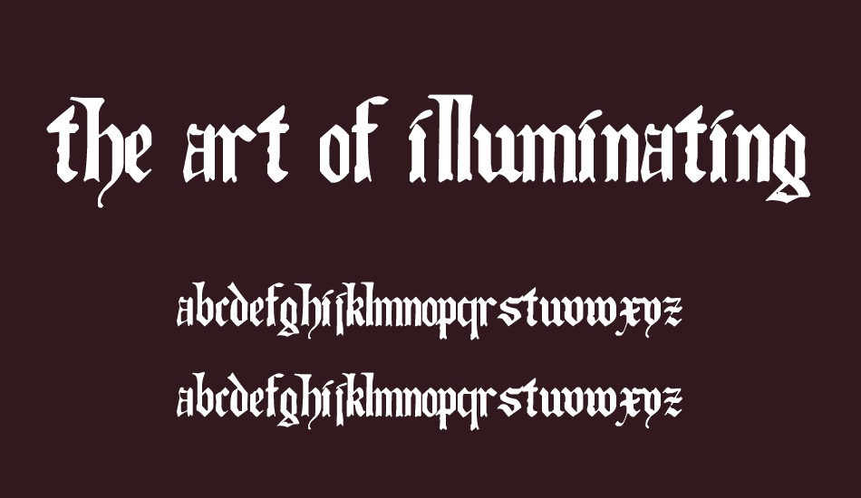 The Art of Illuminating free font