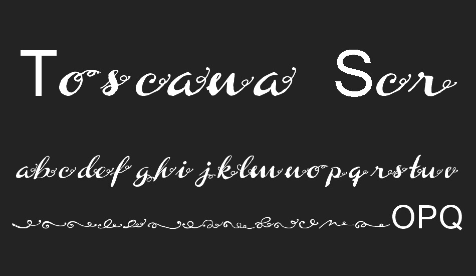 Toscana Script Font Family free font