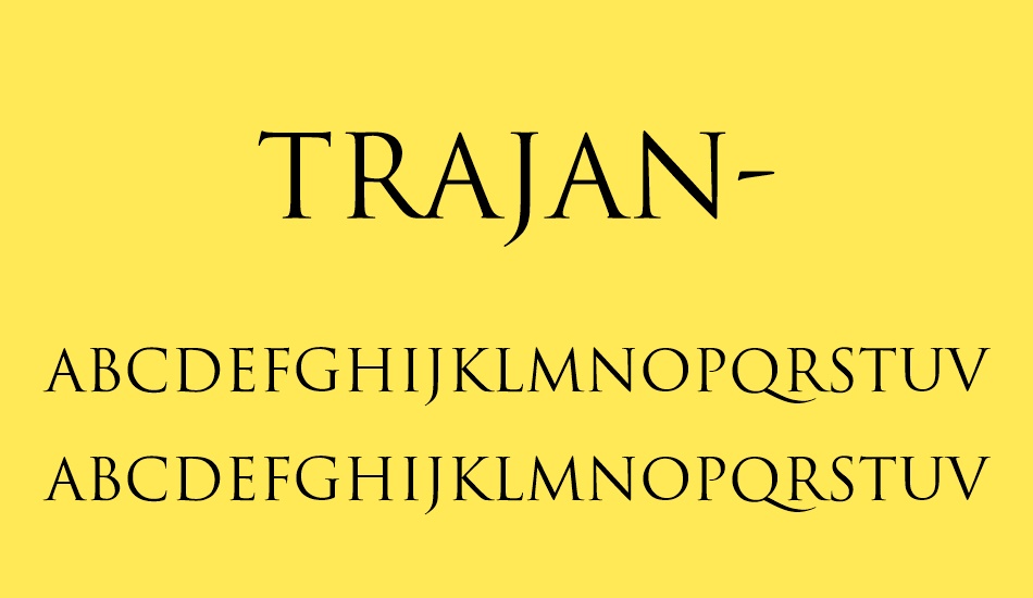 Trajan Regular Free Font