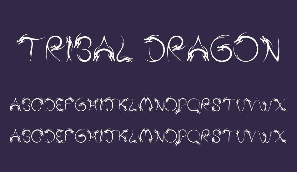 Tribal Dragon free font