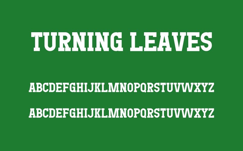 TURNING LEAVES free font