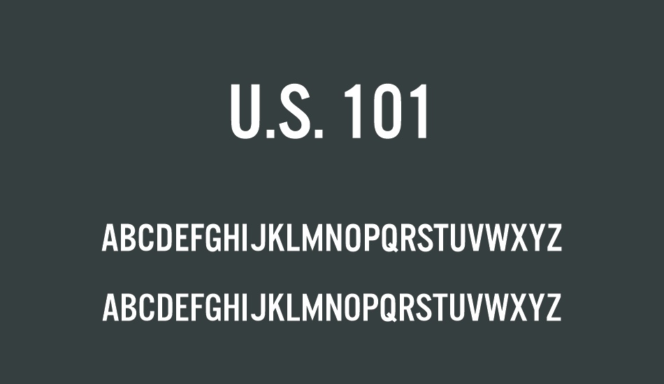 U.S. 101 free font
