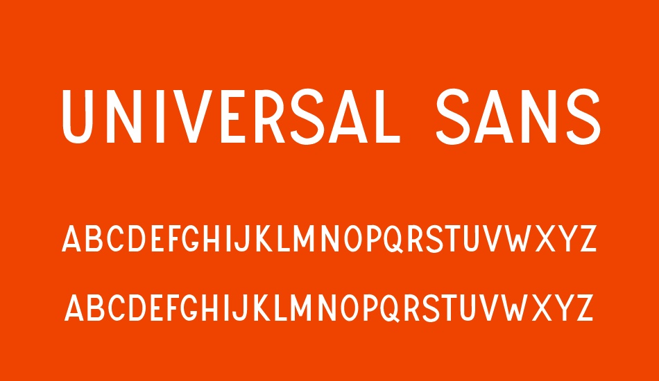 Universal Script free font