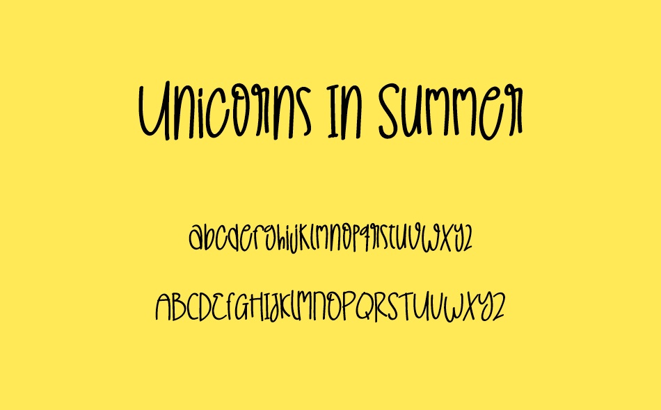 Unicorns In Summer free font