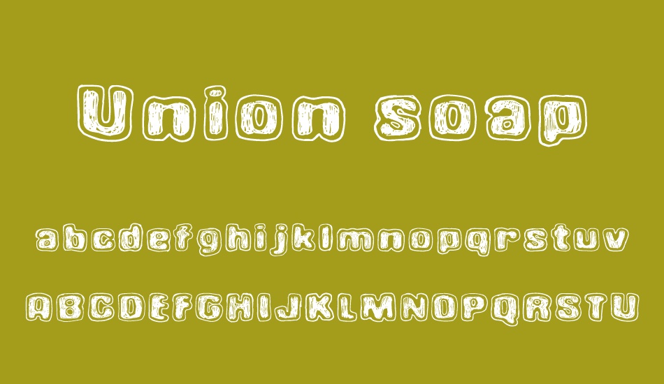 Union soap Font free font