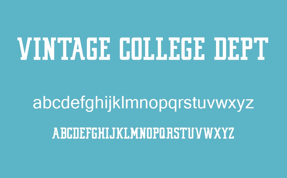 Vintage College Dept free font