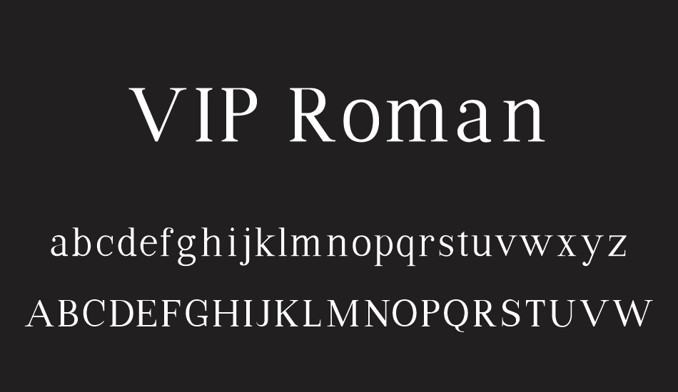 VIP Roman free font