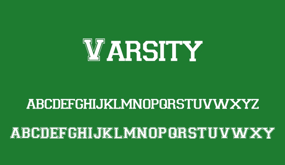 Varsity Regular free font