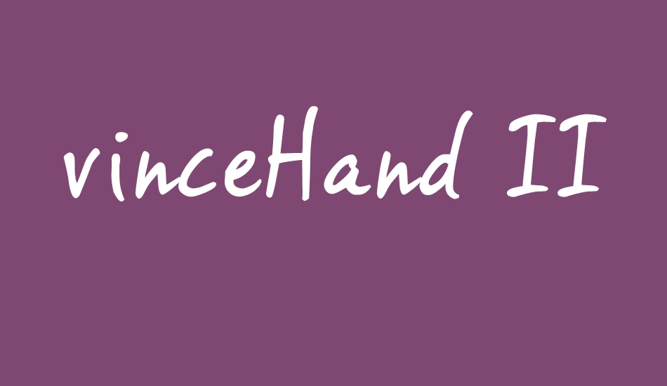 Vince Hand 2 free font
