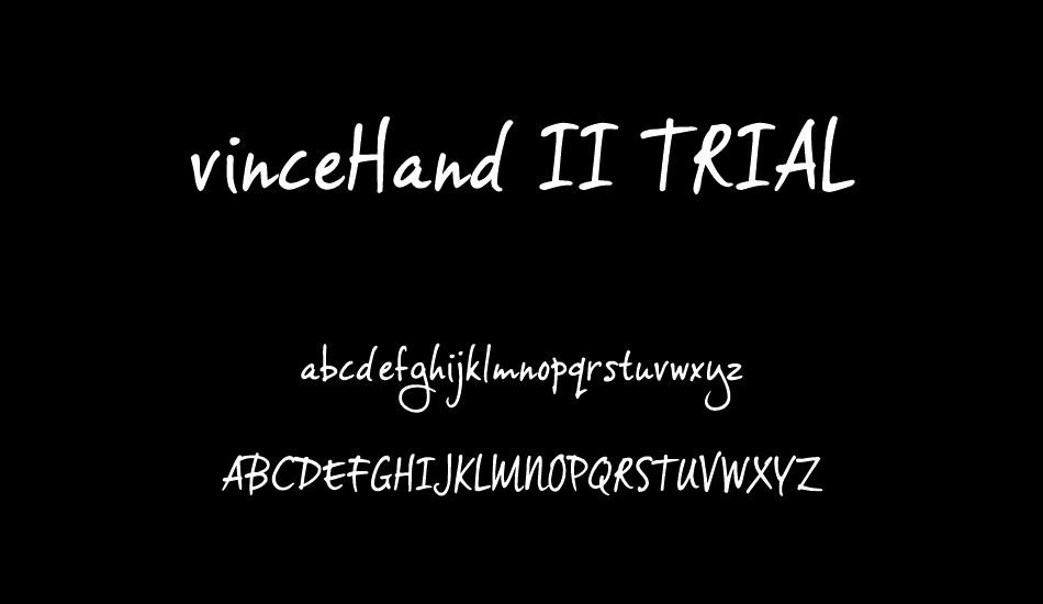 Vince Hand 2 free font