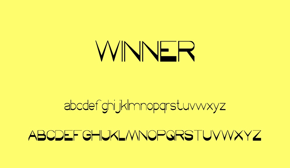 Winner free font