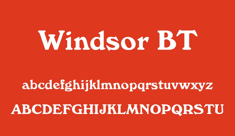 Windsor BT free font