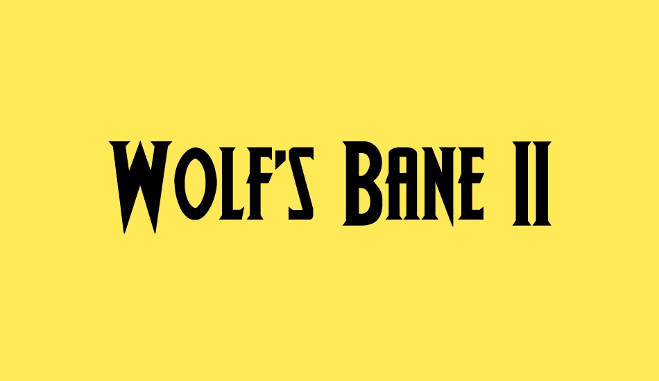 Wolf's Bane II free font