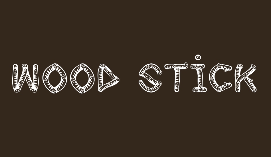 wood sticks free font