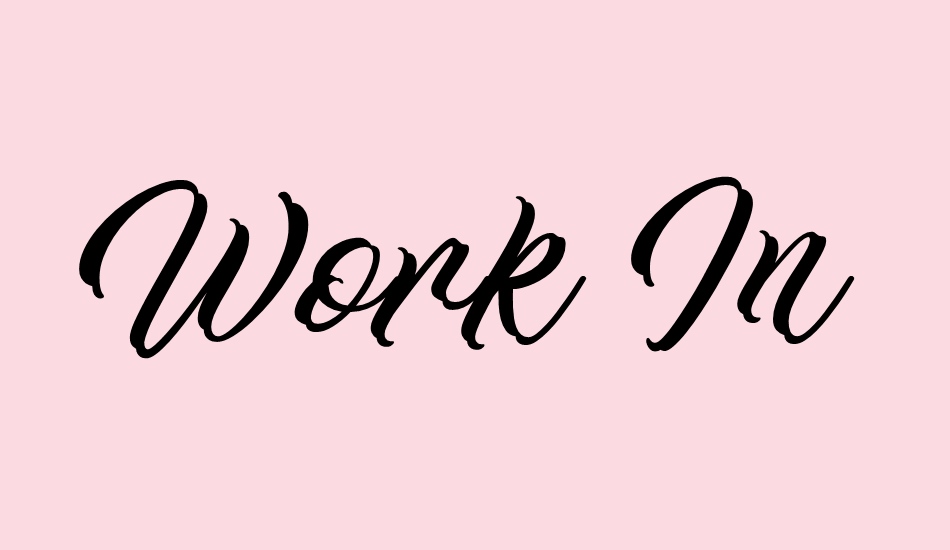 Work In Progress free font
