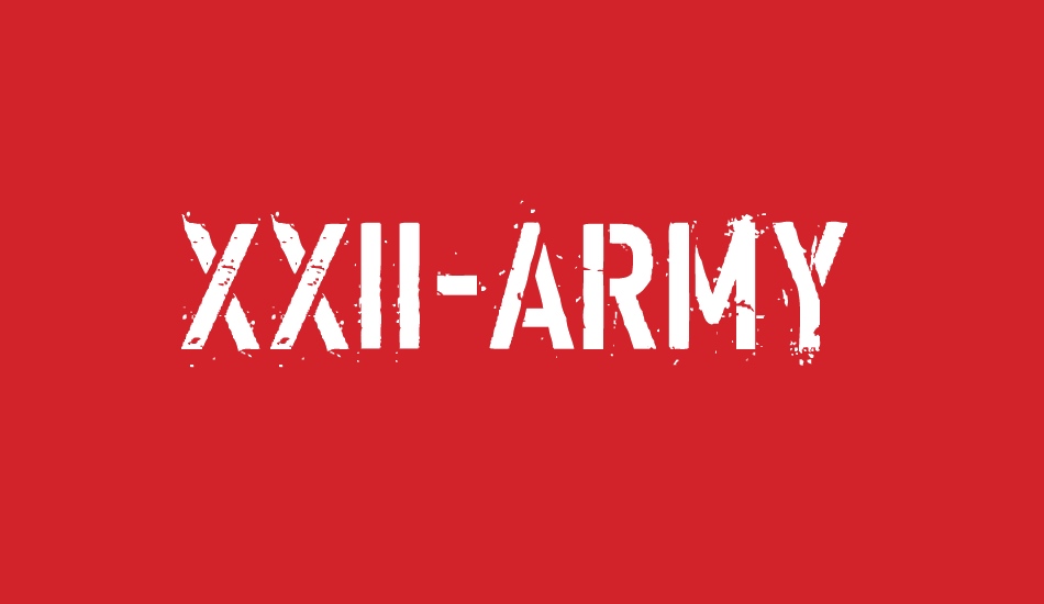 XXII Army free font
