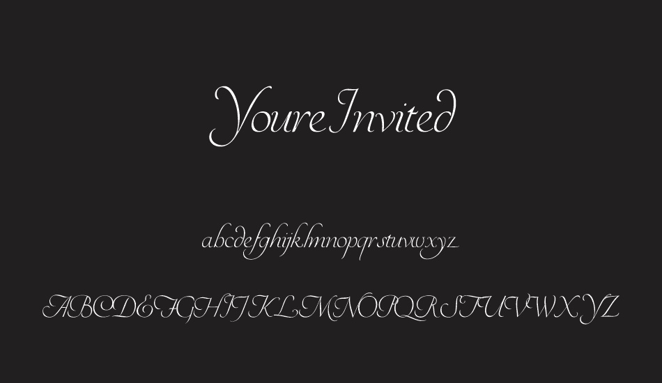 You're Invited free font